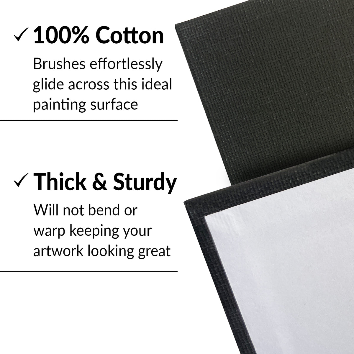 20 Pk Black Canvas Boards – Hippie Crafter