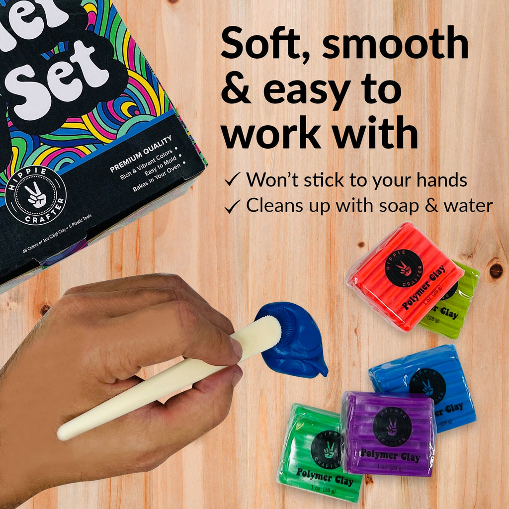 Polymer Clay Set 48 Colors – Hippie Crafter