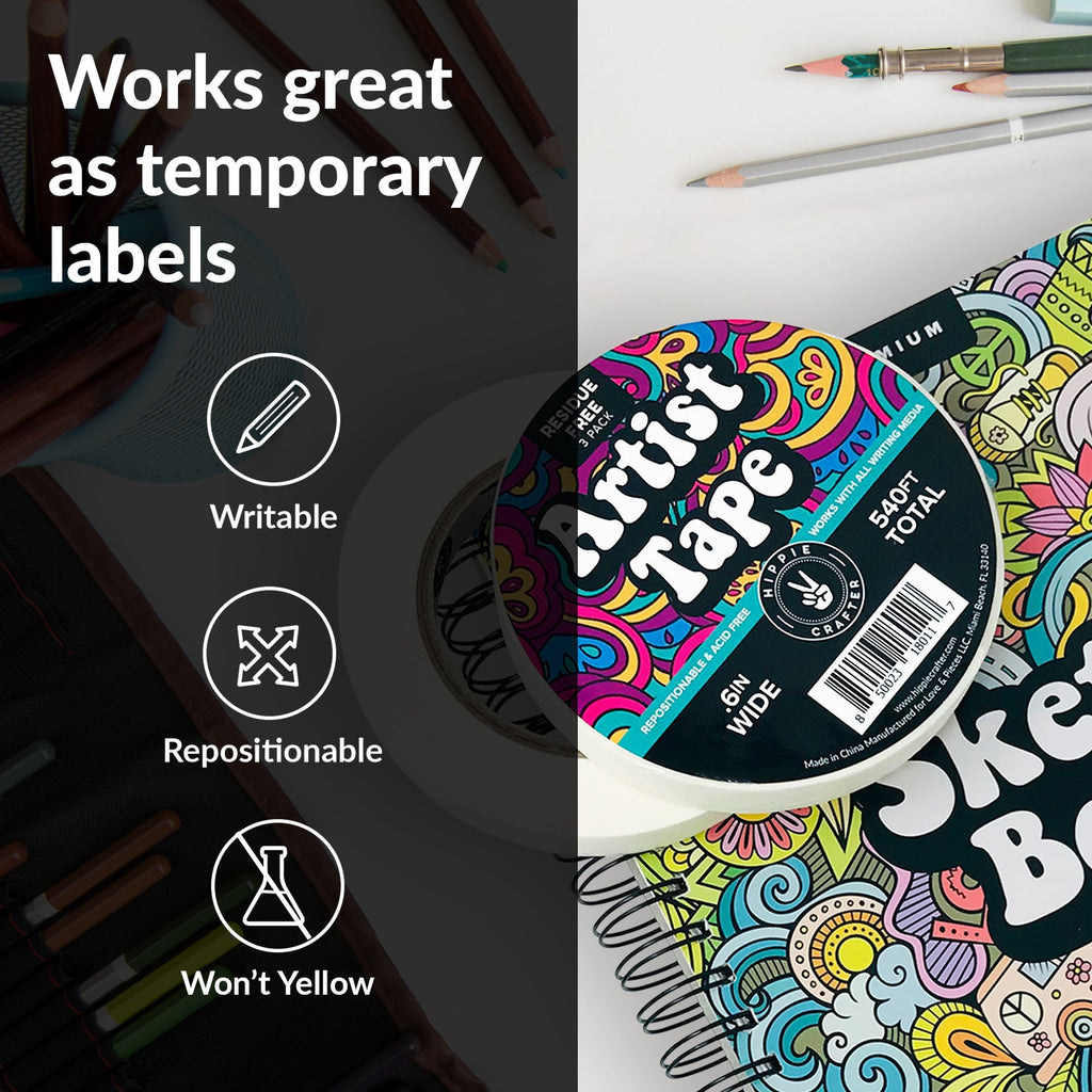 3PK Artist Tape – Hippie Crafter